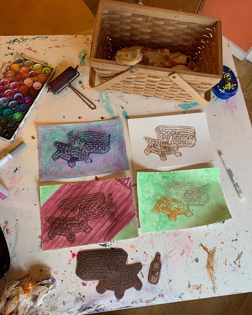 Make at Home – Printing Plates! – PaintBox Art Studio